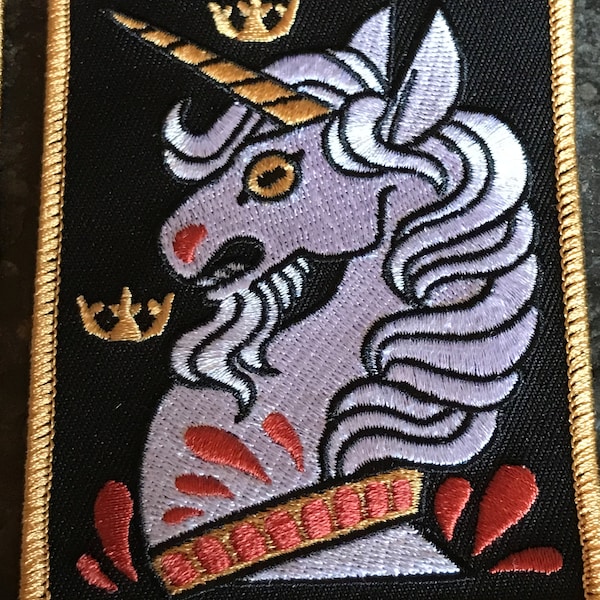 Embroidered Patches: Unicorn & Griffin - Etsy