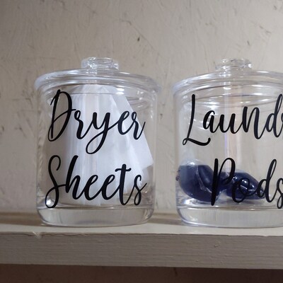 Dryer Sheets Label Decal / Laundry Room Decor / Dryer Sheets Label for ...