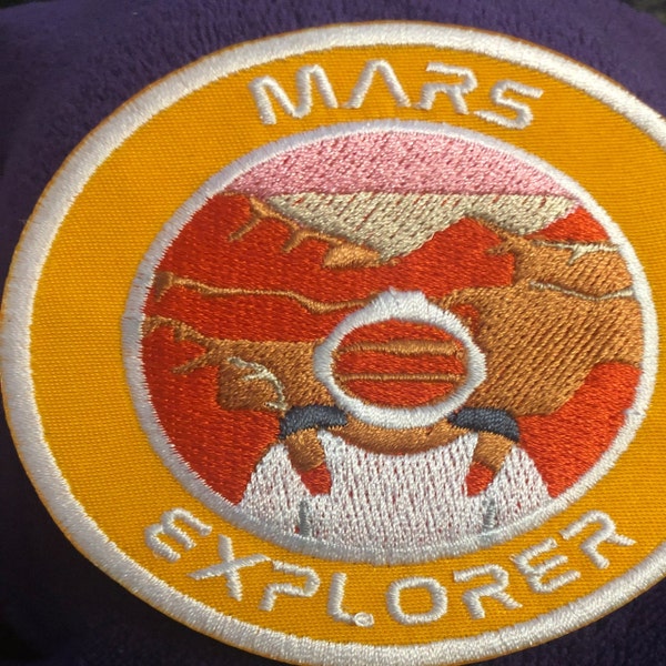 Mars Explorer Embroidered Patch Iron-on/sew-on Custom Applique, NASA ...