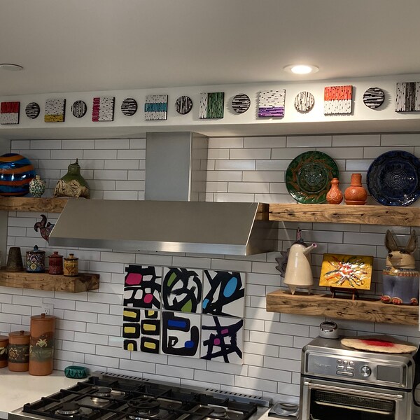 Colorful WALL ART Made From Recycled Magazines Layers, Curves, Lines ...