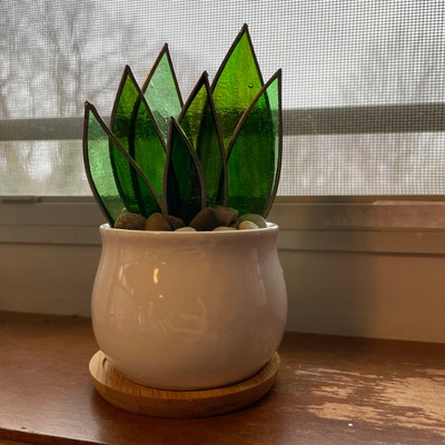 Mini Stained Glass Agave Plant - Etsy