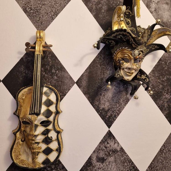 Hand Painted Venetian Casanova Mask Carnival Mask With Pirate Hat ...