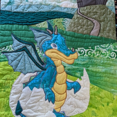 Baby Quilt Pattern PDF // Dragon Quilt // Baby Shower Gift, Baby Boy ...