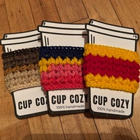 Tall Cup Cozy Display Card, PRINTABLE Template Coffee Sleeve Insert ...