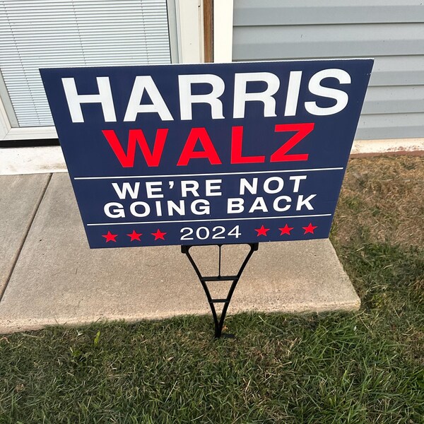 Harris Walz 2024 Yard Sign, Kamala Harris Tim Walz Waltz for President ...