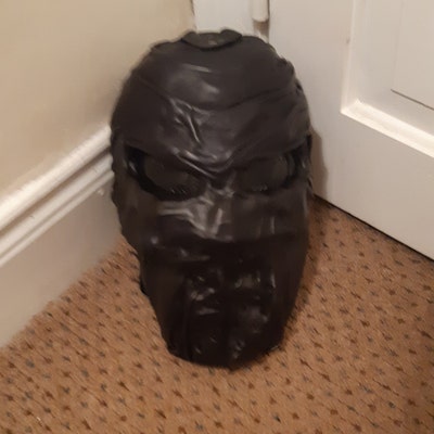 Black Leather Mask Furious Fighter Mask Post-apocalyptic Warrior Mask ...