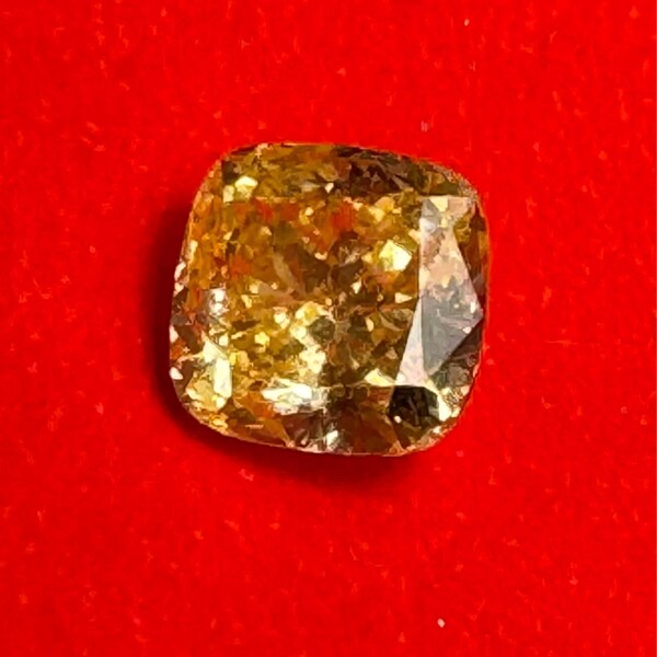 0.51 CT | Red Color Radiant Cut Diamond | Lab Grown Diamond | Unique ...