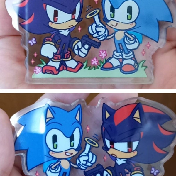 Sonic and Shadow Acrylic Block Standee - Etsy Canada