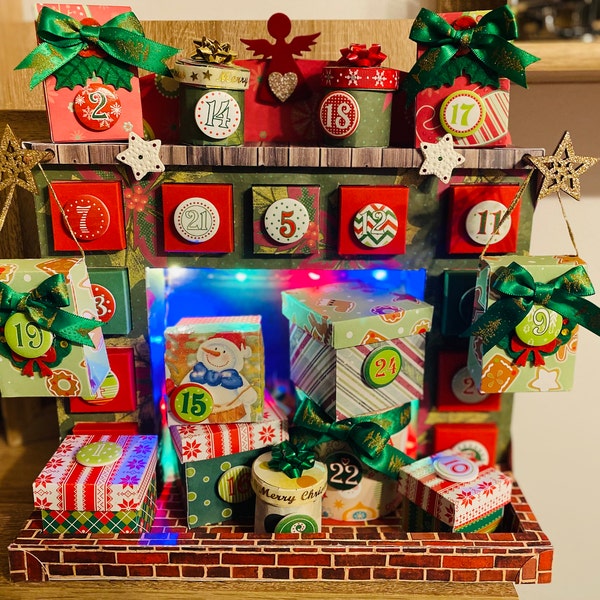 SVG Files to Create This Magical Christmas Fireplace Advent Calendar - Etsy