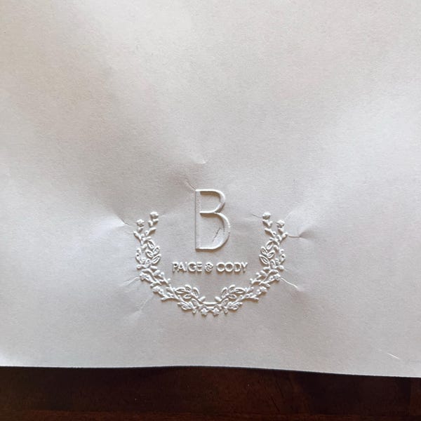 Wedding Logo Envelope Embosser for Wedding Invitations | Custom Last Name Embosser ...
