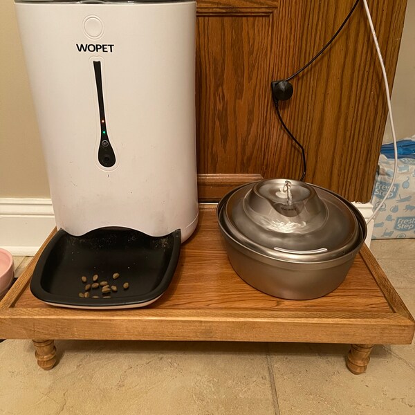 Large Standard or Double Custom Made Pet Feeding Tables, Elevated Cat ...