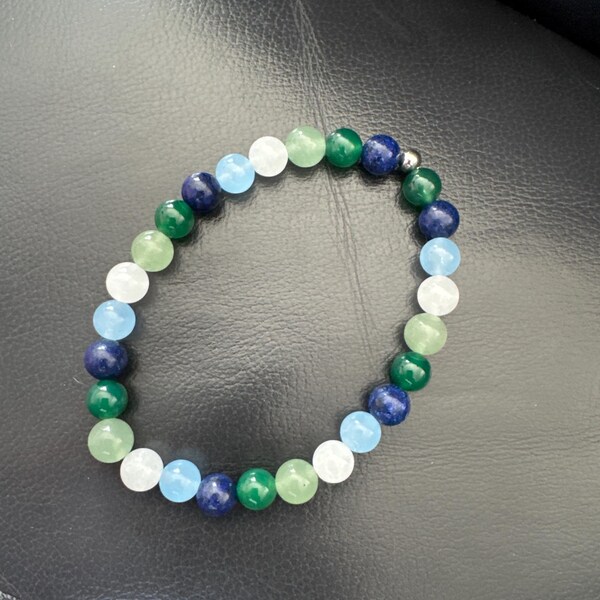 MLM Pride Flag Beaded Gemstone Bracelet - Etsy