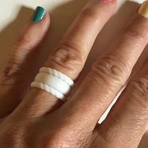 Braided Stackable Silicone Rings, Stackable, Water Proof, Eco Friendly ...
