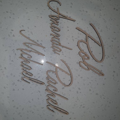 MDF Laser Cut Names Wedding Place Names Table Decoration - Etsy Australia