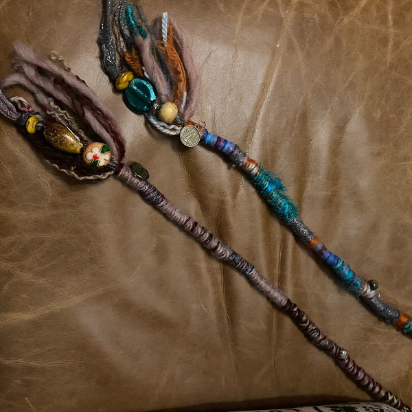 Chunky Wool Hair Wrap | One Dreadlock Wrap Extension | Dread Wrap ...