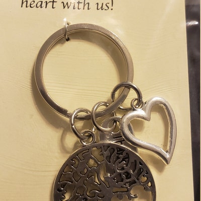 Caretaker Gift Keychain, Caregiver Gift, Tree & Heart Keychain ...