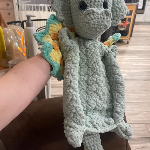 Dragon Lovey Crochet Pattern, Dragon Crochet Pattern, Low-sew Dragon ...