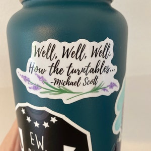 The Office MICHAEL SCOTT ...how the Turntables... Quote Vinyl STICKER ...