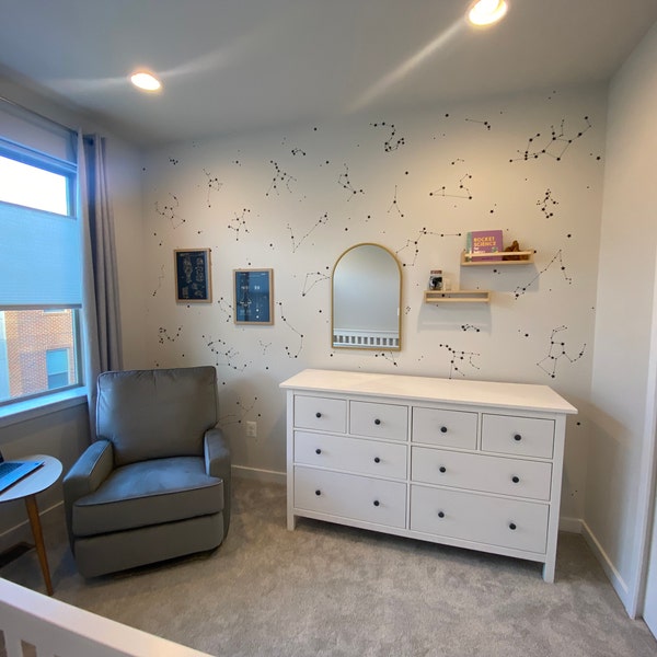 Constellation Wall Decals, Kids Room Decor, Constellation Star Map ...