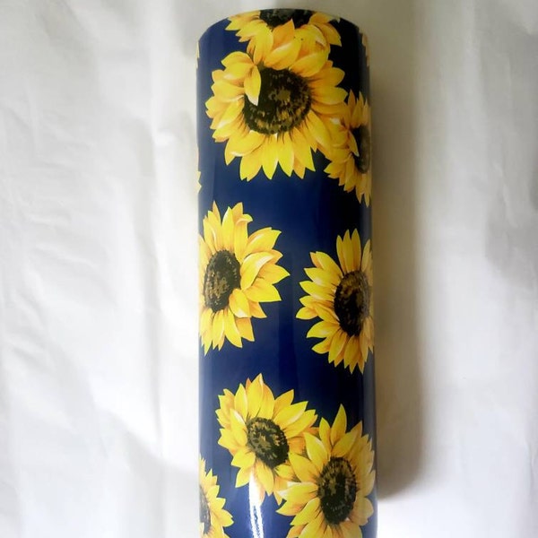 NOT A DIGITAL// Seamless//navy Blue Sunflower// Sublimation Transfer ...