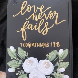 Hand Painted Bible Boho Rainbow Specialized Floral Design | Etsy