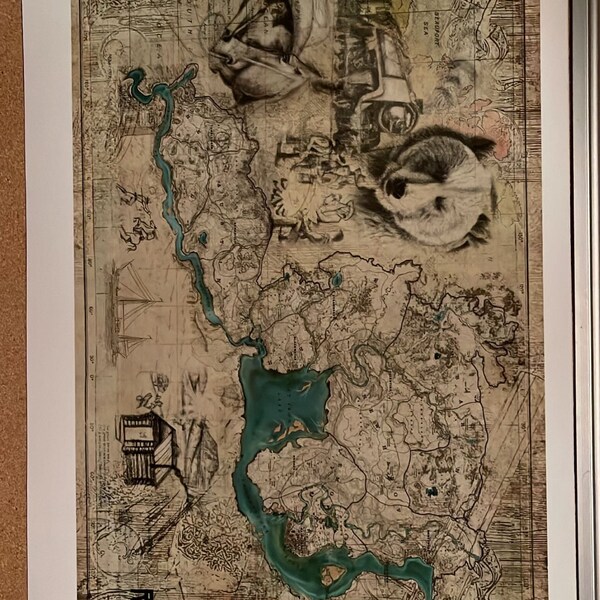 Full RDR2 Map Collectable Guide Hidden Location Print Video Game Wall ...