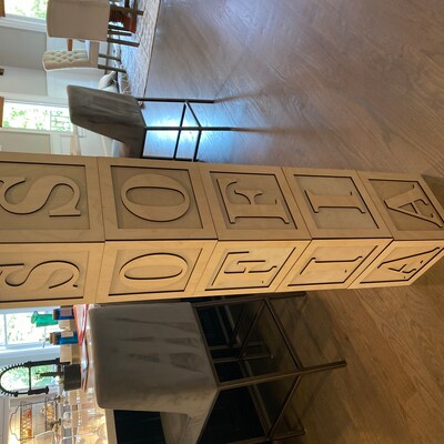 12 Inch Large Baby Shower Block Letters Large Wooden Alphabet Block ...