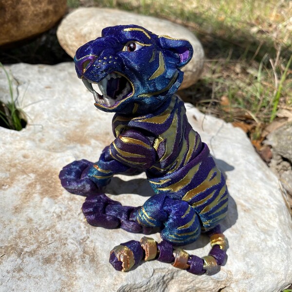 Custom Colors Tiger Toy, Figure, Fidget, 3D Printed, (made to Order ...