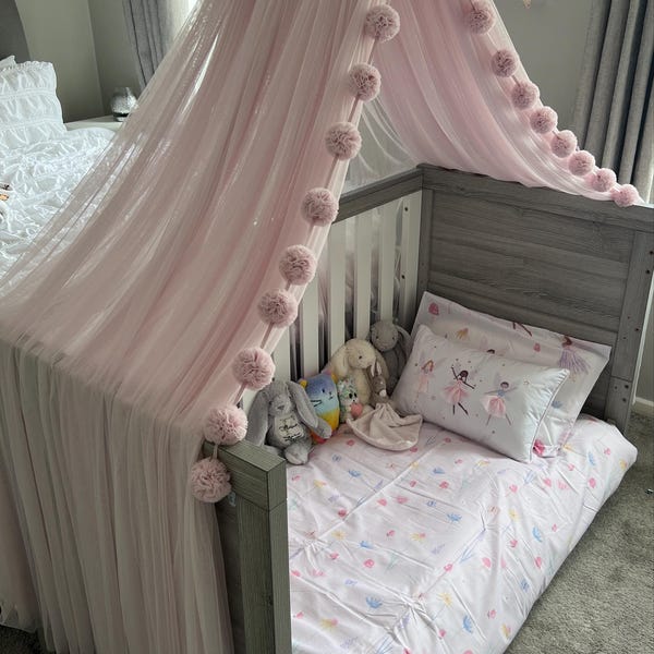Beige Canopy Bed, Four Poster Bed,square Canopy Bed, Montessori Bed ...