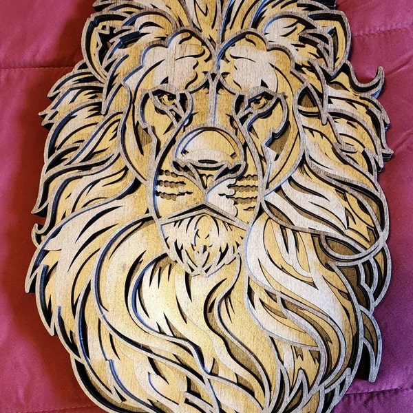 3D Lion Mandala SVG Lion,3d Layered Lion,lion Multilayer Svg,lion Paper ...