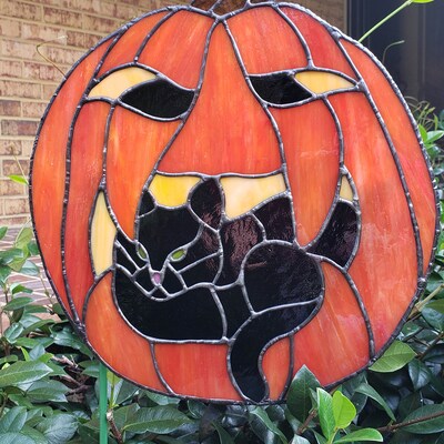 Cattail, Lake Scene Stained Glass Pattern, Digital Stained Glass ...