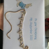 Personalised Handmade Peter Rabbit Christening / Baptism / Naming Day ...