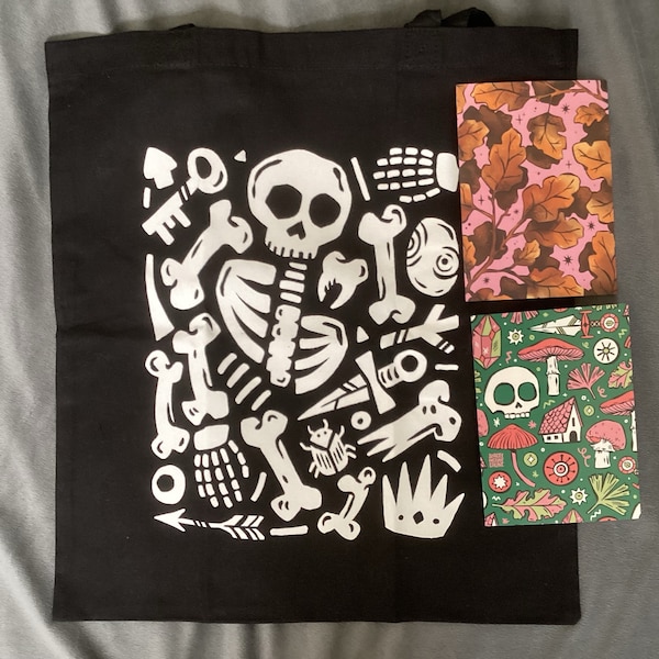 Skeleton Tote Bag. Skeleton Bag. Skull Tote Bag. Halloween Tote Bag ...