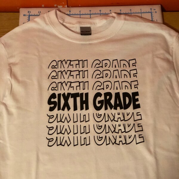 Back to School Grade SVG Cut Files DXF Sublimation Sixth Grade - Etsy