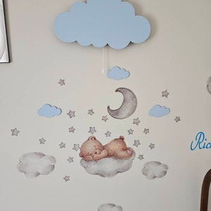Set of 2 CLOUD WALL LIGHTS Nursery Lighting Baby Room Night Light Kids ...