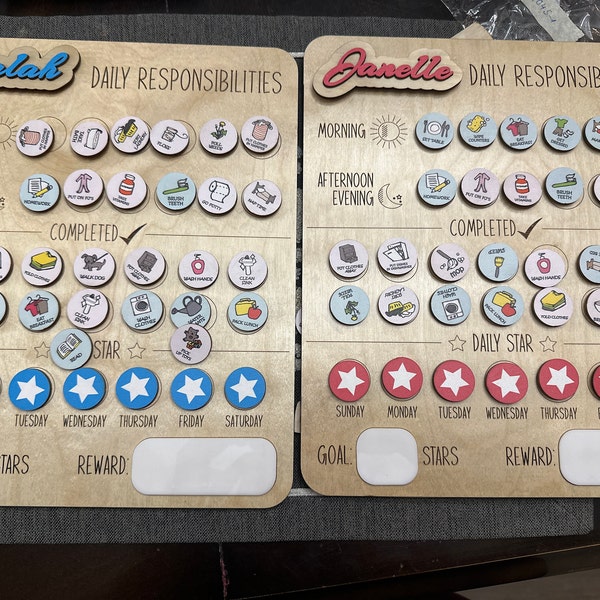 Daily Responsibilities Board Chore Chart for Kids, Daily Routine ...