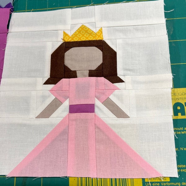 Princess Quilt Block PDF Pattern - Includes Instructions for 6 Inch and ...