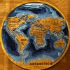 6 Layer 3D Map of the World, Multi layer Panel,laser Cut File. 3D Wood ...