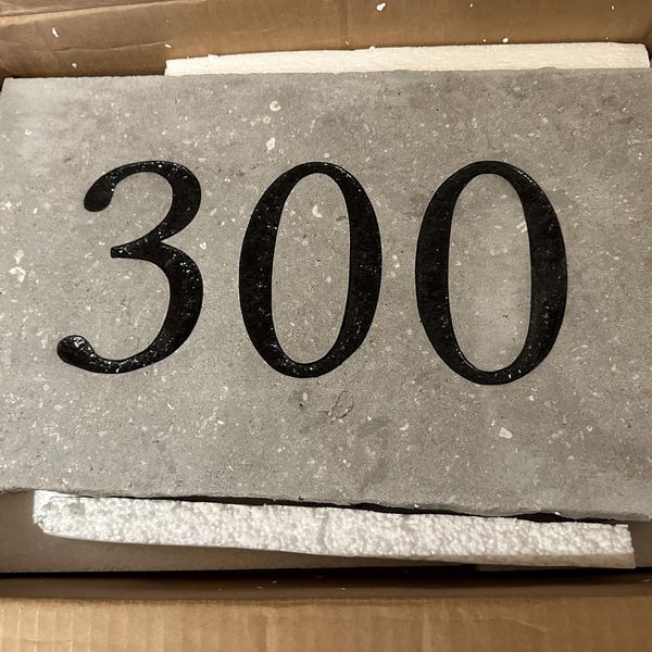 Watermark Buff Custom Engraved Stone for Address Stone 16x10x1.75 ...
