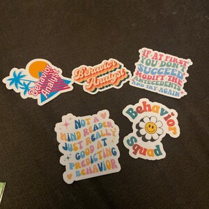 ABA Stickers, Behavior Analysis Sticker Bundle, Holographic Rbt Bcba ...