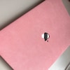 Frosted Leather Pink Hard Case Cover for MacBook Air 13 M1 M2 13.6 ...