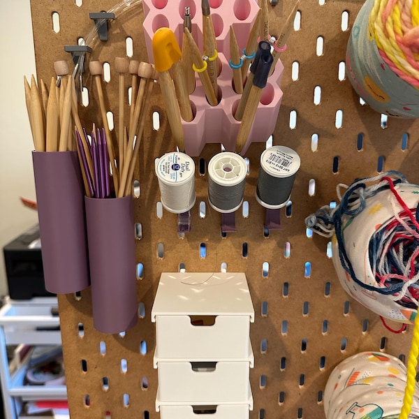 Pegboard Storage Bins, Horizontally Striped, Cup Containers for IKEA ...