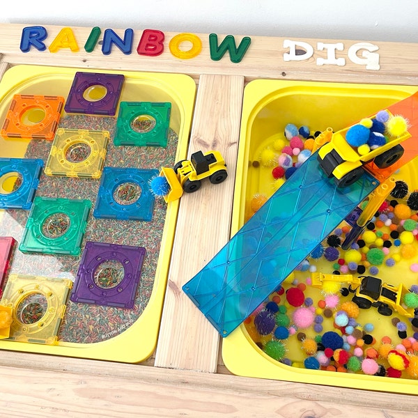 Acrylic Ball Pit Sort Large Trofast Bin of Flisat Table for Montessori ...