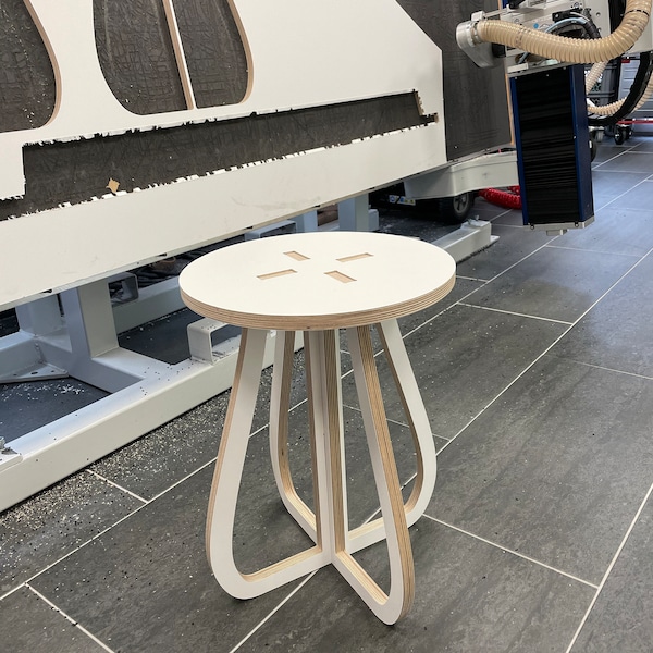 CNC Stool Plans, Plant Stand, CNC Router Cut Files, Side Table, Plywood ...