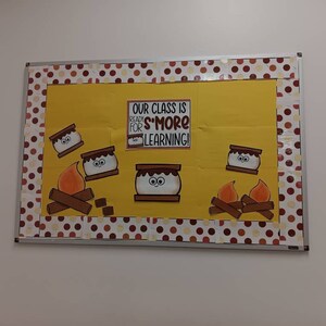 Campfire S'mores Bulletin Board Camping Board Digital Download ...