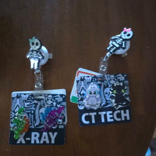 Skeleton Badge Reel, X-ray Technician Badge Reel, Radiologist Badge ...