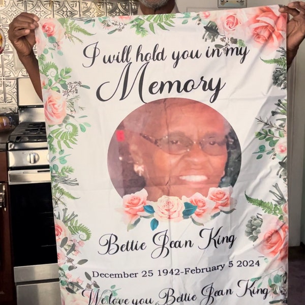 Personalized Memorial Garden Flag, Custom Photo/name/date Flag ...