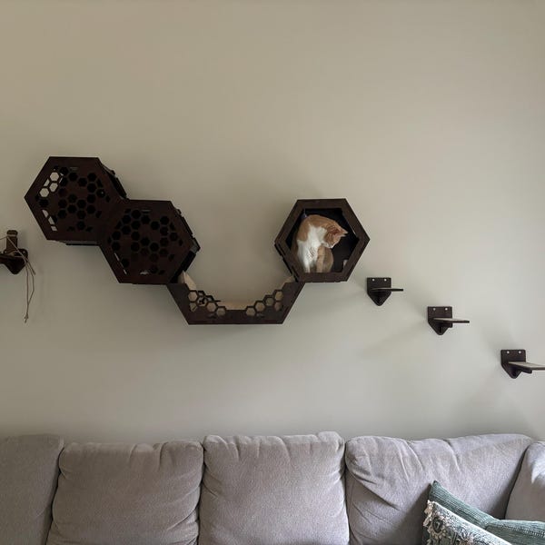 Cat Wall Furniture, Modern Cat Wall Shelves, Cat Wall Bed, Cat Bridge ...