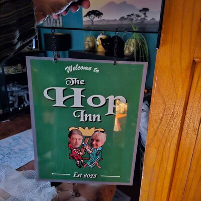 Personalised Pub Shed Hanging Swing Sign With Bracket Garden - Etsy UK