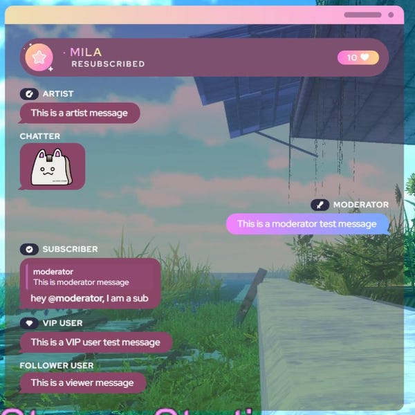 Cyber Style Chat Widget for Twitch Streamelements and Streamlabs - Etsy